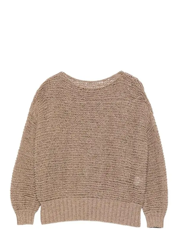 BASE Cotton Blend Sweater - Brown