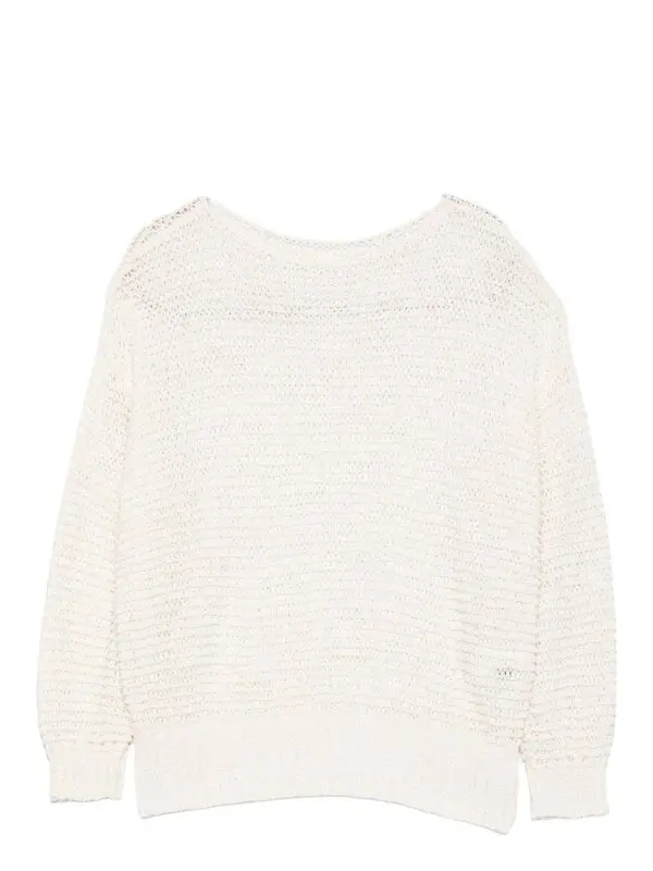 BASE Cotton Blend Sweater - White