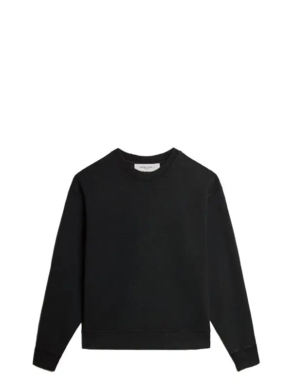 GOLDEN GOOSE Cotton Crewneck Sweatshirt - Black