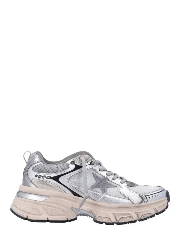 GOLDEN GOOSE Lightstar Sneakers - Grey Silver Black
