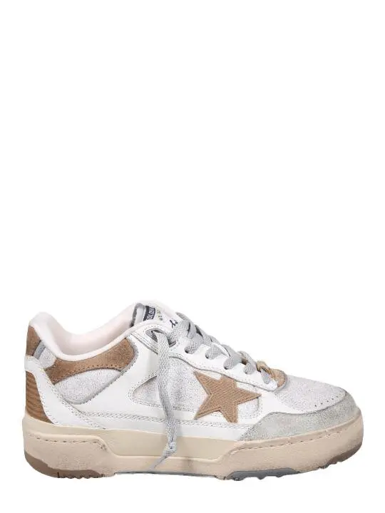 GOLDEN GOOSE Forty Two Sneakers - White/beige/tabacco