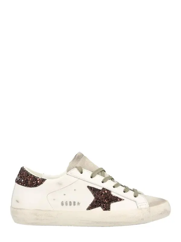 GOLDEN GOOSE Super-star Leather Sneakers - Brown