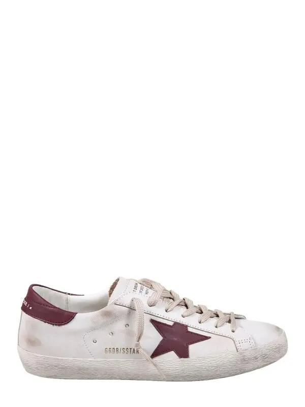 GOLDEN GOOSE Superstar Leather Sneakers - Red
