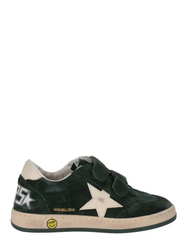 GOLDEN GOOSE Ball Star Strap Sneakers - Dark Green/cream
