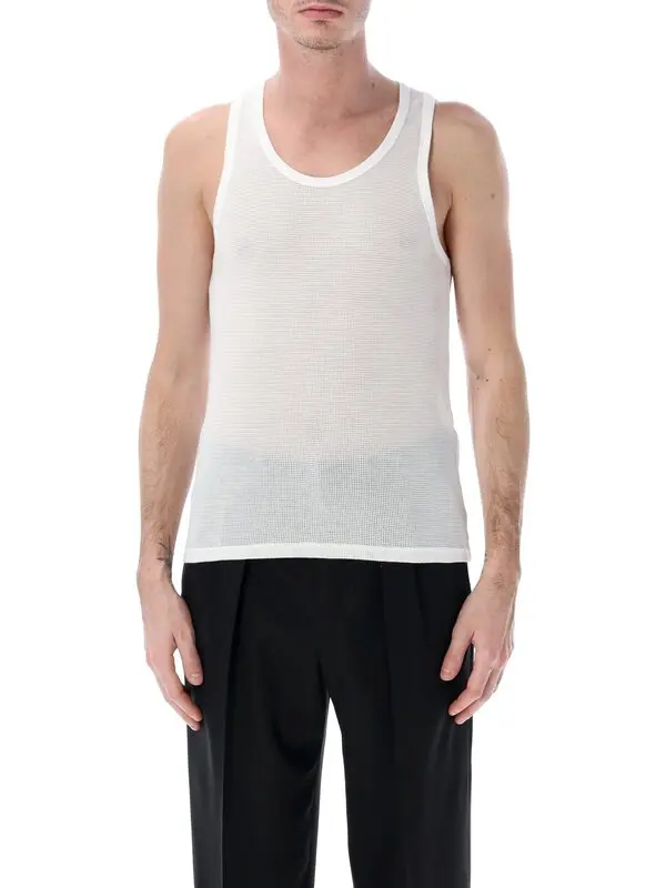 TOM FORD Cotton Mesh Tank - White