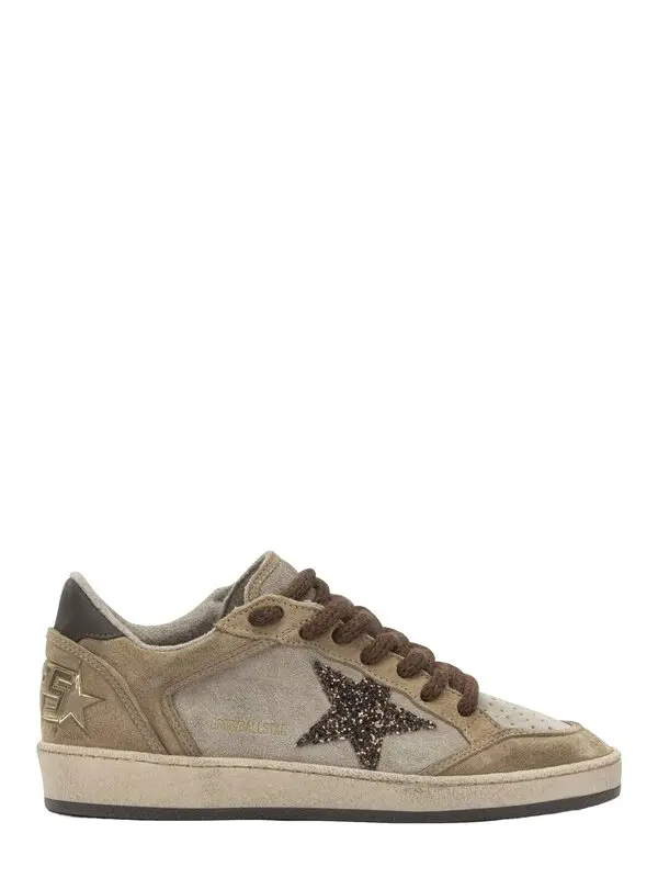 GOLDEN GOOSE Ballstar Suede Low-top Sneakers - Beige