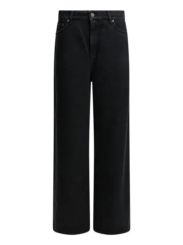 GOLDEN GOOSE Melody Boyfriend Wide-leg Jeans - Black