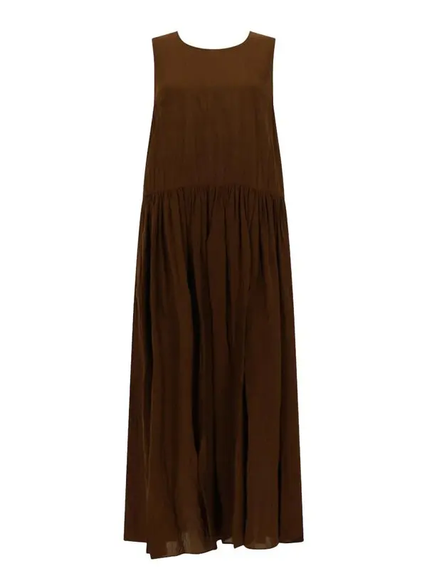 UMA WANG Regular Fit Midi Dress - Brown