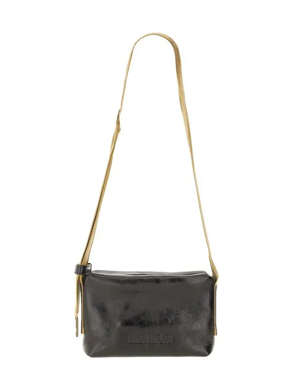 UMA WANG Leather Shoulder Bag - Black
