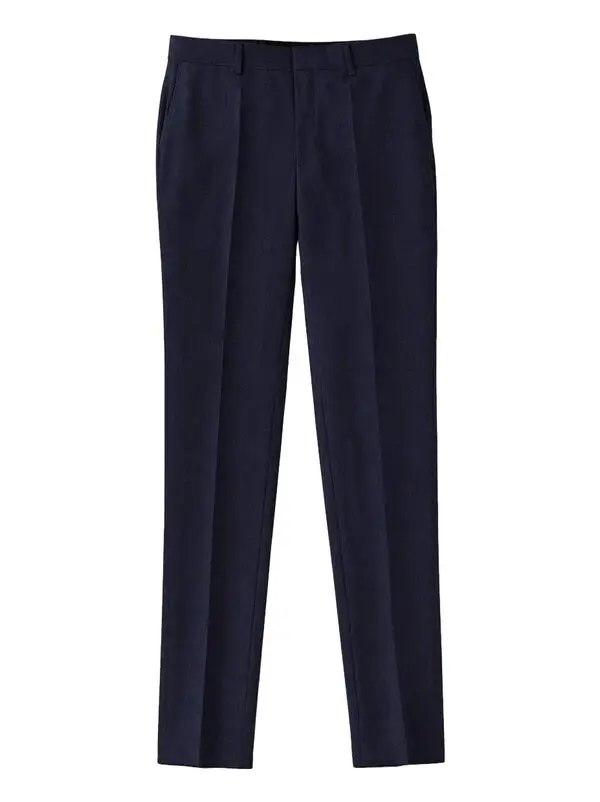 BOSS Slim Fit Wool Trousers - Blue