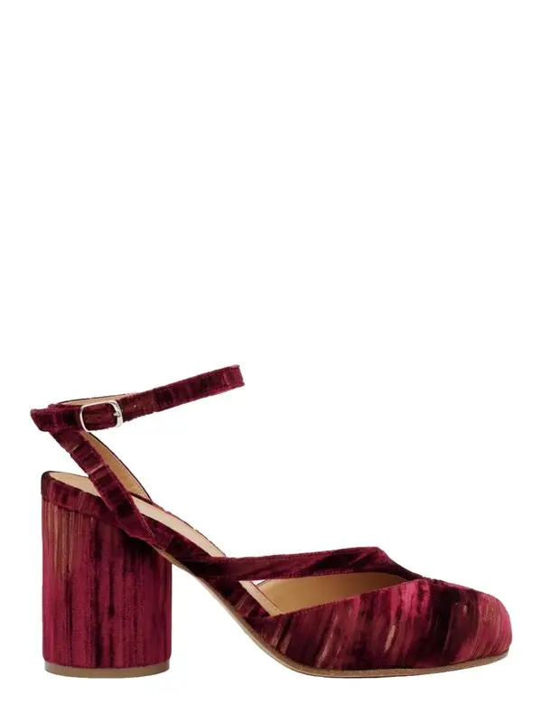 MAISON MARGIELA Tabi Chenille Sandals - Bordeaux