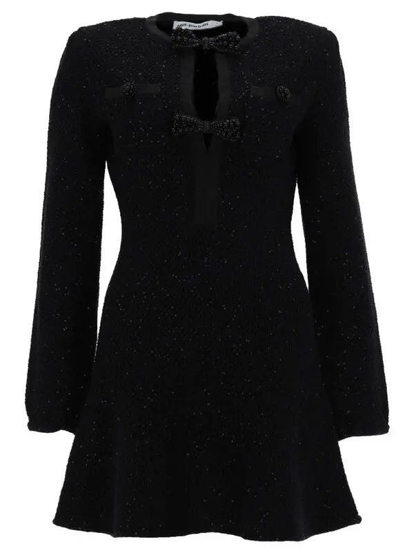 SELF-PORTRAIT Mini Dress With Cut Out - Black