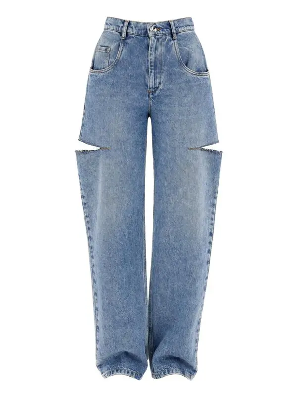 MAISON MARGIELA High-waist Jeans With Cut-out Detail - Denim