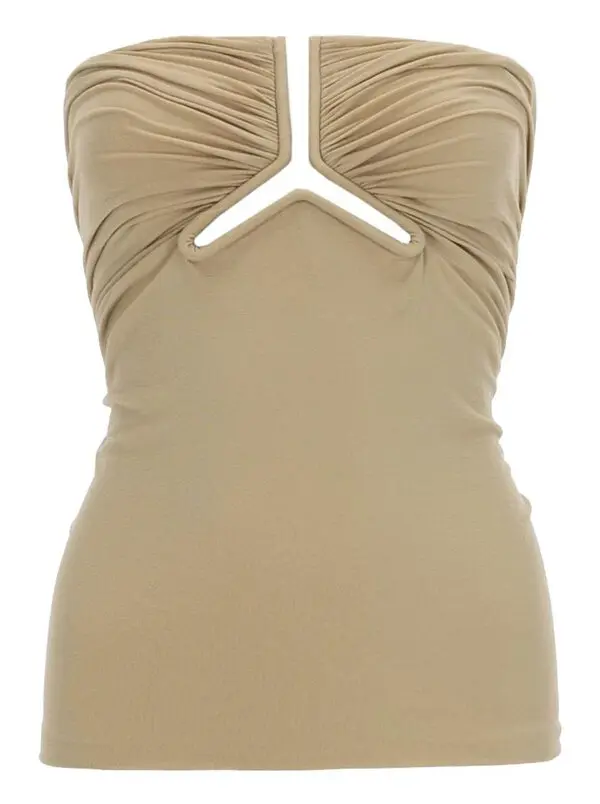 Rick Owens Alannah Prong Bustier Top - Beige