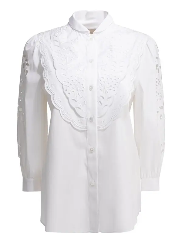 Valentino Garavani Embroidered Casual Shirt - White