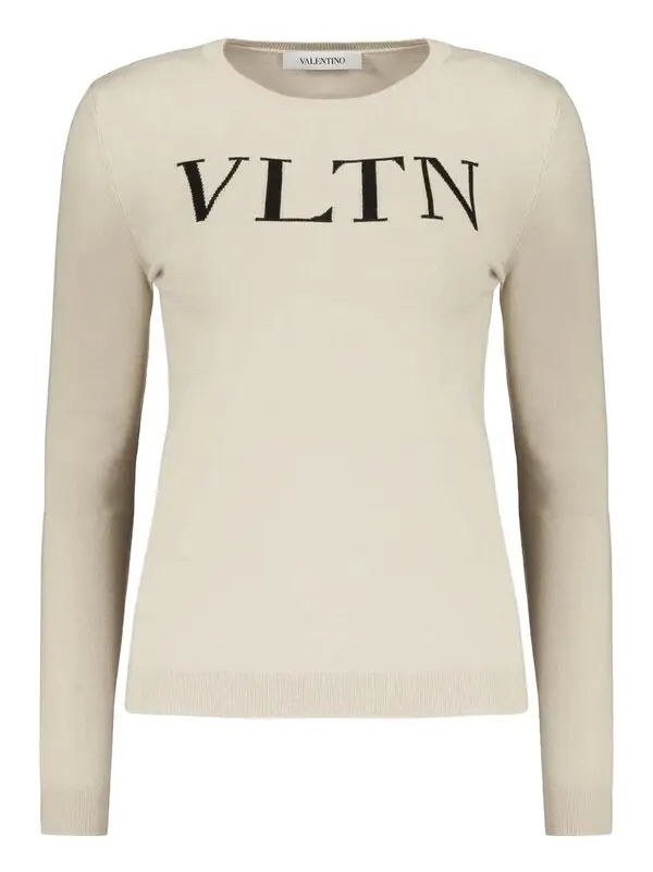 Valentino Garavani Garavani Logo Sweater - Beige