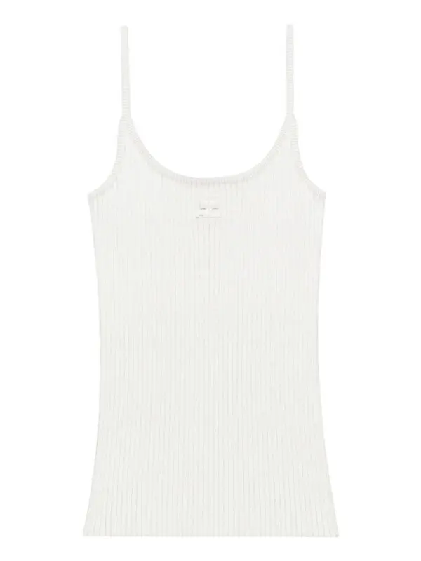 COURREGES Re-edition Knit Tank Top - White