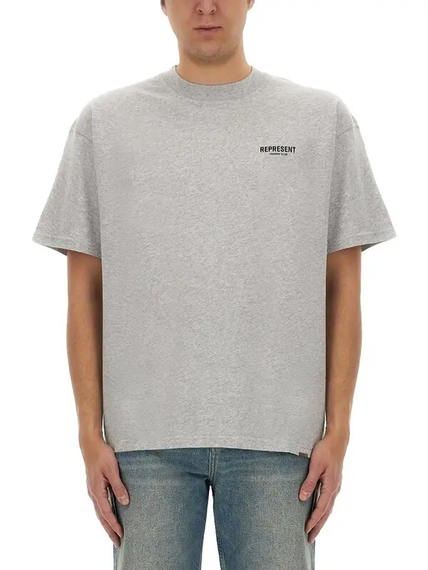 REPRESENT T Shirt With Logo - Grey