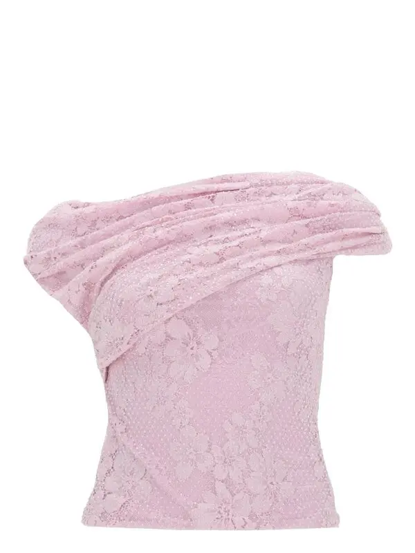 SELF-PORTRAIT Lace Top - Pink