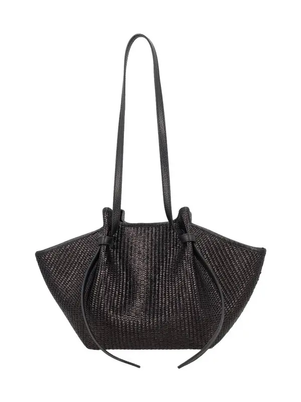 Yuzefi Raffia Mochi Bag - Black