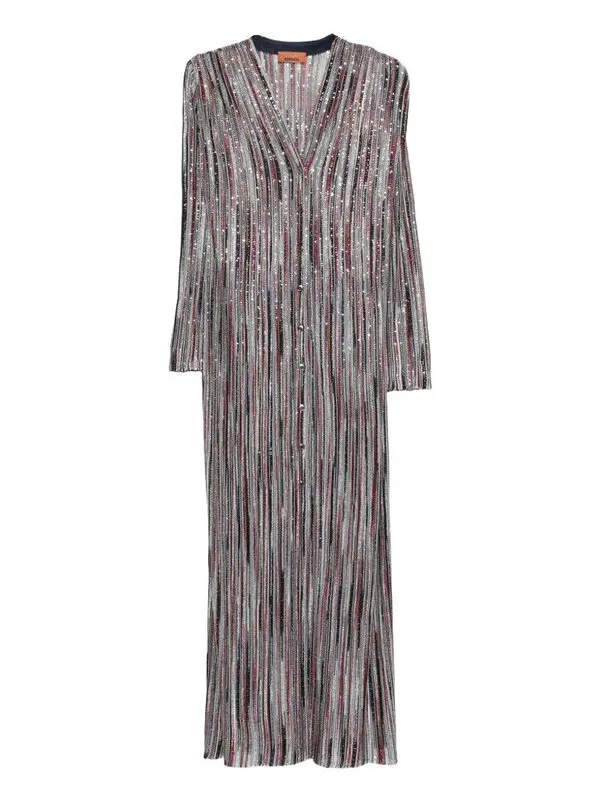 Missoni Striped Long Cardigan - Brown