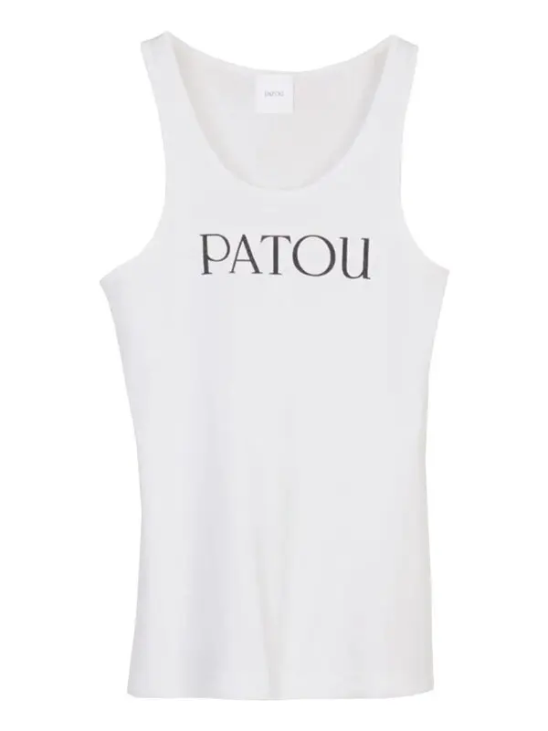 PATOU Logo Print Tank Top - White