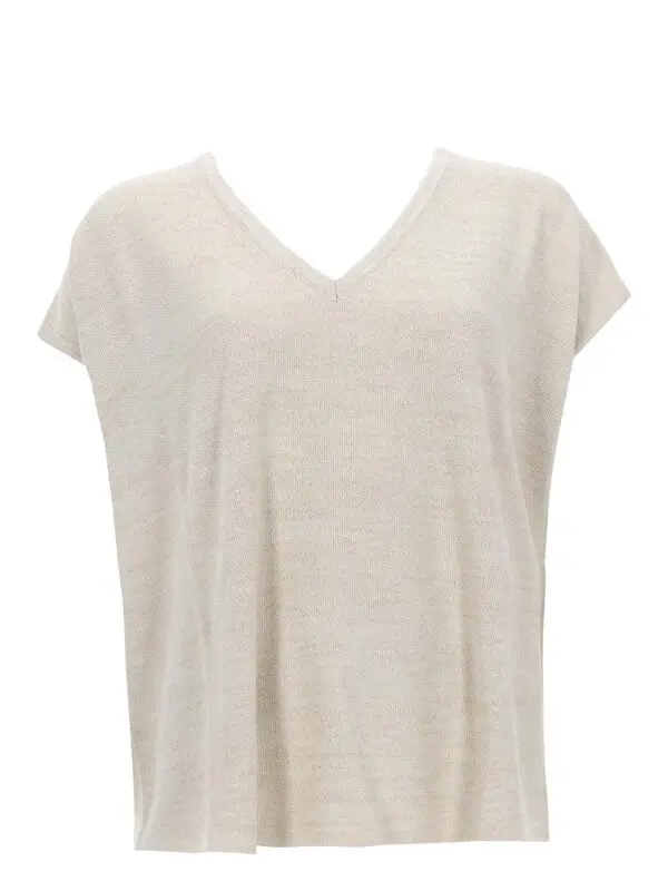 Fabiana Filippi V-neck Top - Beige