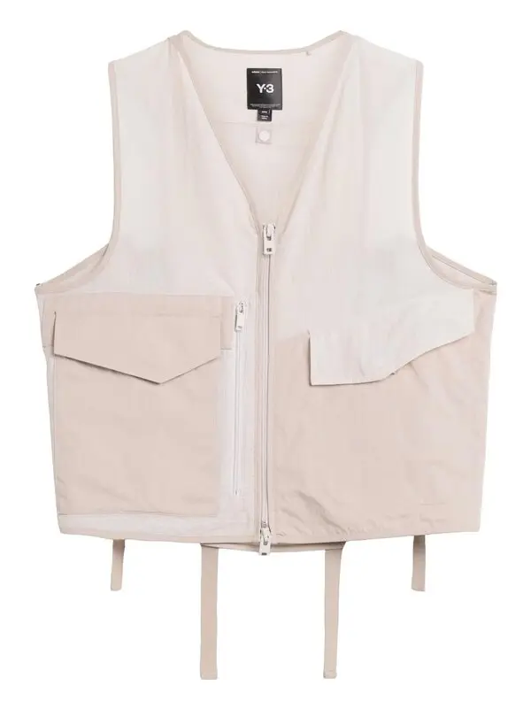 Y3 Vest With Pockets - Beige
