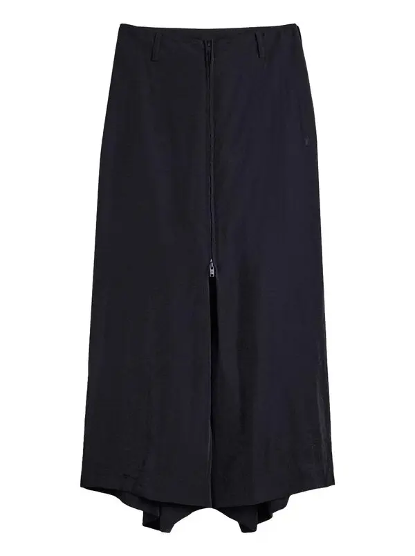 Y3 Wide Leg Pants With Zipper - Black