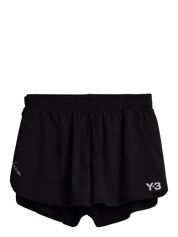 Y3 Logo Shorts - Black