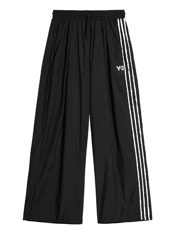 Y3 Wide Leg Logo Pants - Black