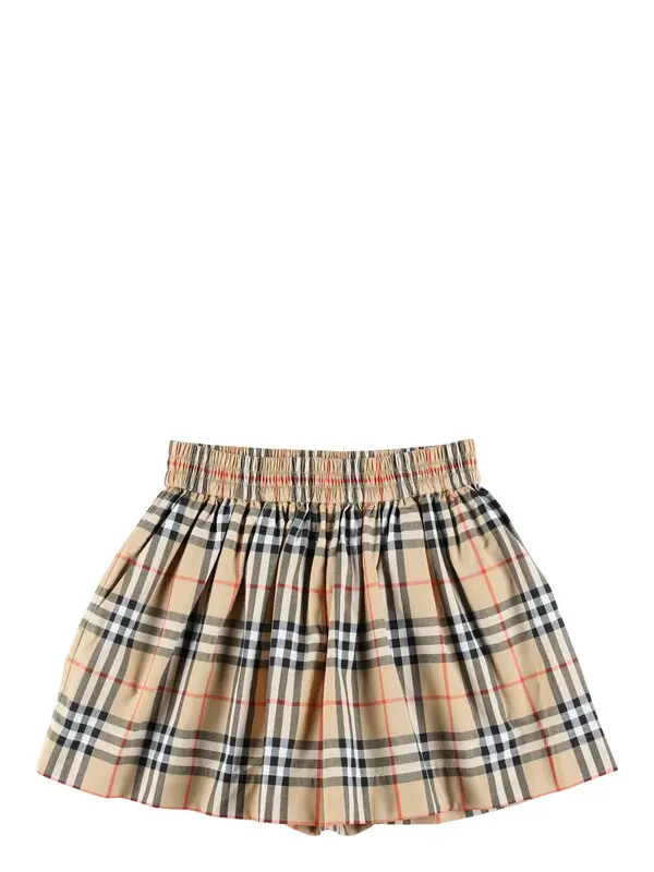 Burberry Check Cotton Shorts - Sand Ip Check