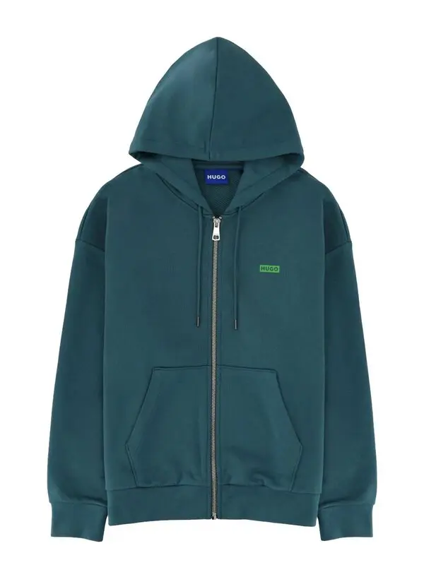Hugo Logo Zip-up Sweatshirt - Green