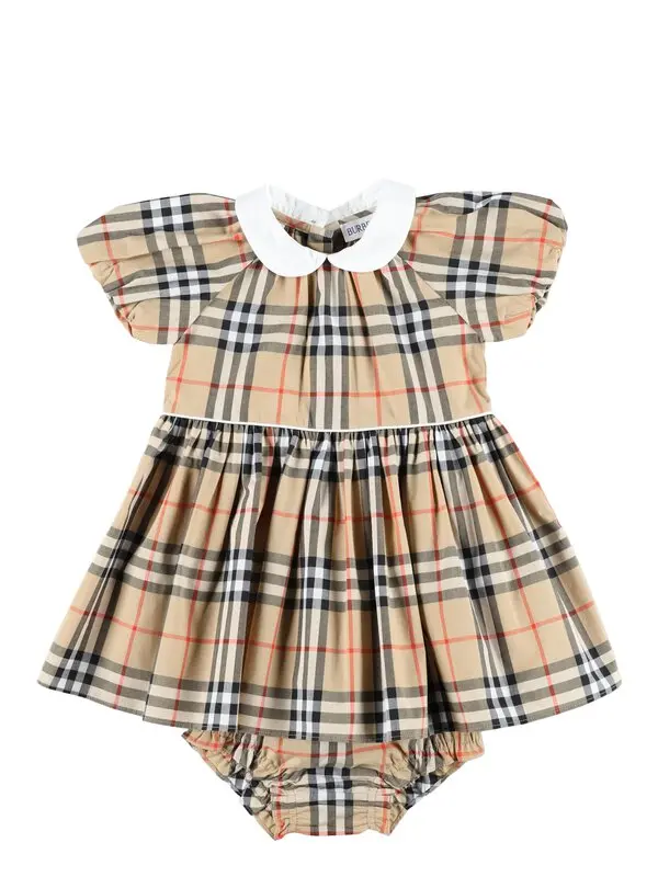 Burberry Cotton Romper - Sand Ip Check