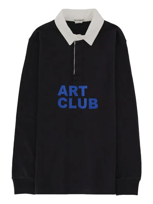 JW Anderson Polo Shirt 'art Club - Black