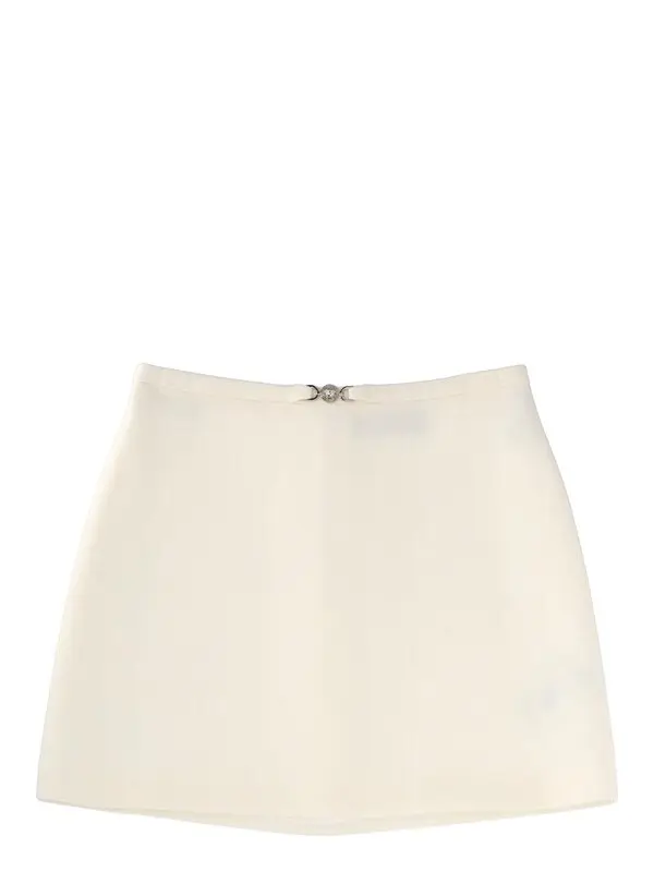 Versace Virgin Wool Miniskirt - White