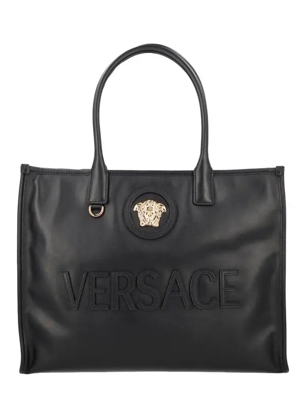 Versace Tote Bag With Logo - Black