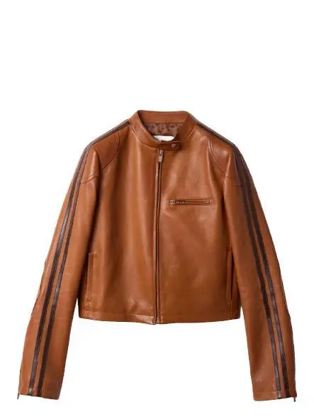 Miu Miu Nappa Leather Jacket - Brandy