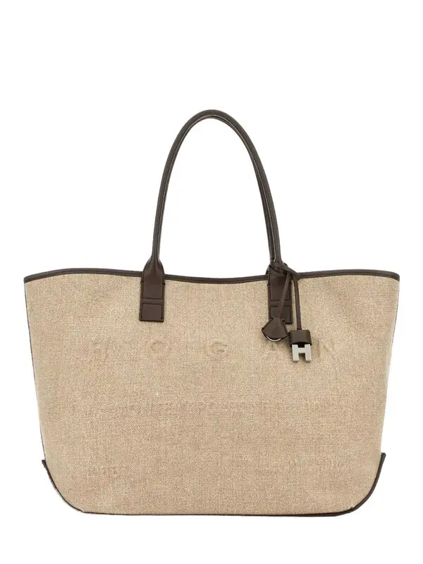 Hogan Shopper With Logo - Beige
