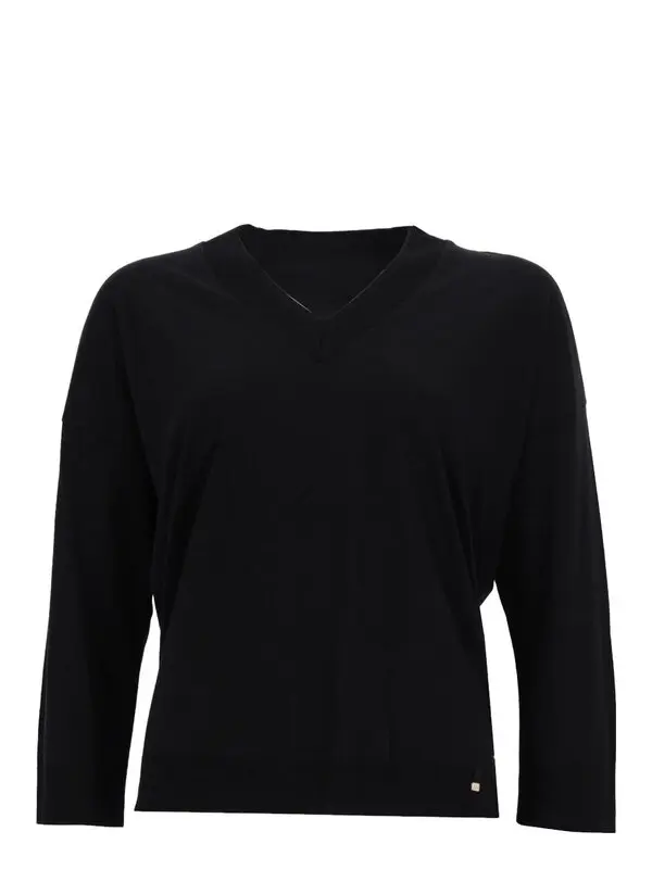 Herno V-neck T-shirt - Black