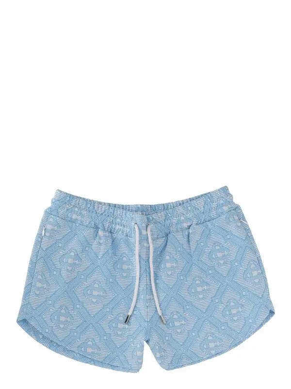 Casablanca Monogram Weave Shorts - Azure