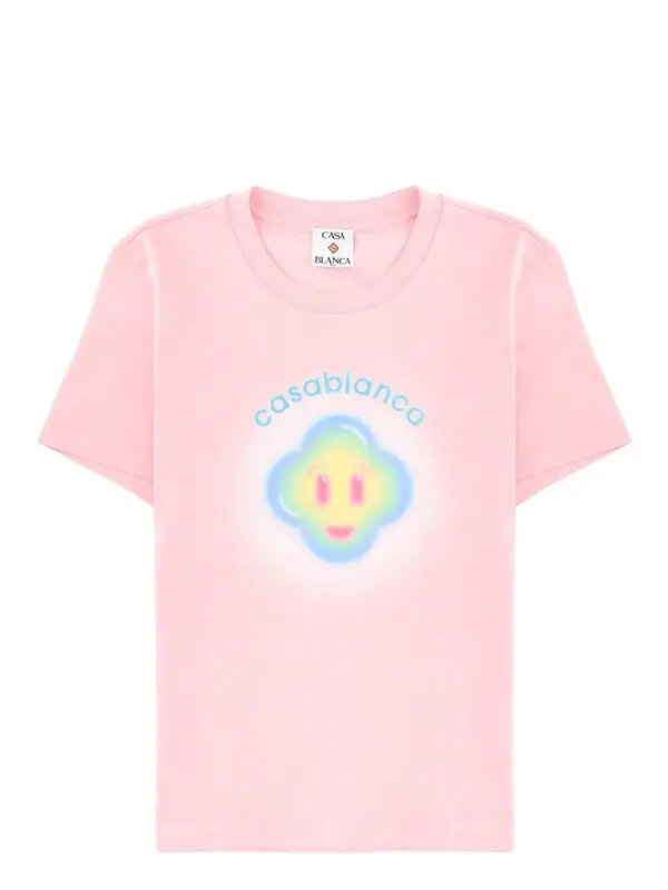 Casablanca Airbrush Smiley T-shirt - Pink