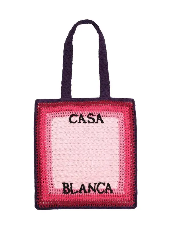 Casablanca Logo Cotton Tote - Pink
