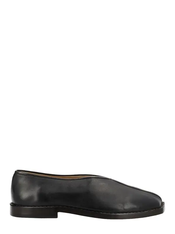 LEMAIRE Flat Piped Slippers - Black