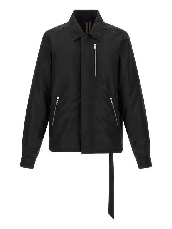 Rick Owens Jacket With Concealed Zipper - Black