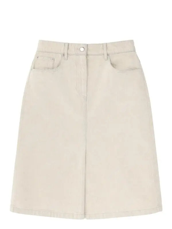 A.p.c. Denim Midi Skirt - Powder