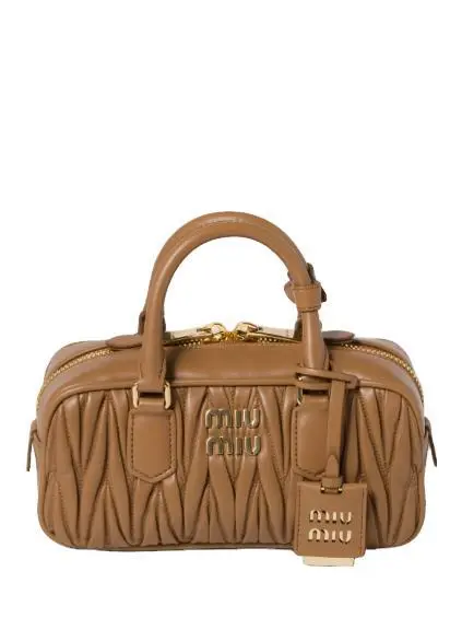 Miu Miu Matelassé Handbag - Caramel