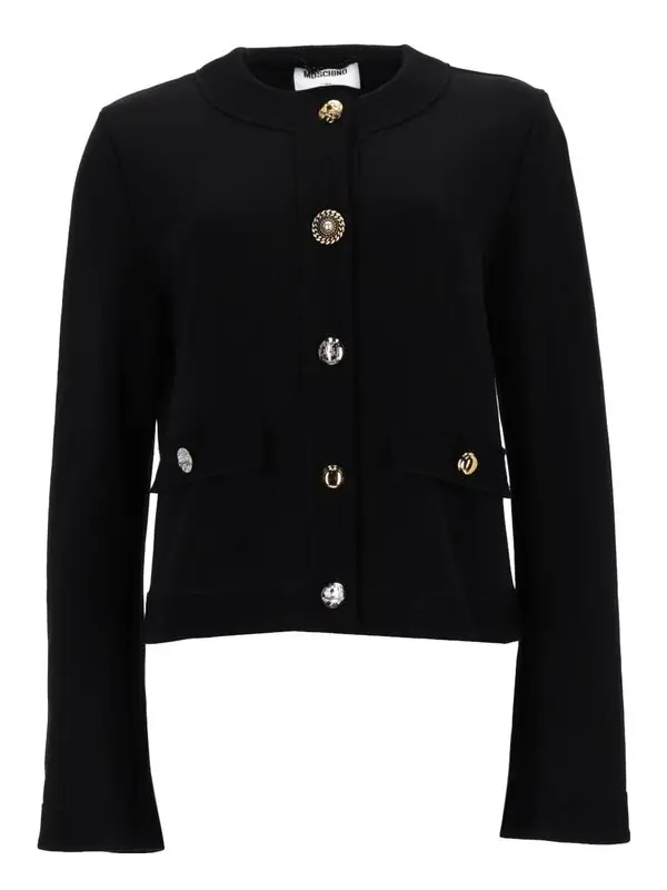 Moschino Button Detailed Cardigan - Black