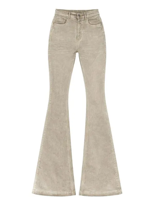 Rick Owens Bolan Boot Cut Jeans - Beige