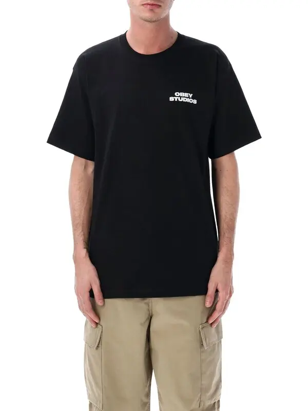 Obey T Shirts And Polos - Black